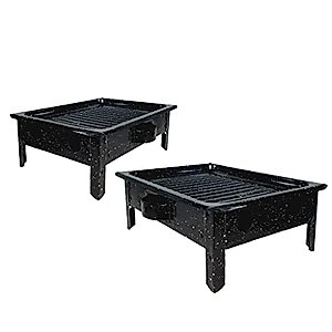 GOLIBER Brasero Parrilla de Mesa (Grill Argentina) - Commercial BBQ Table Meat Warmer. Original Argentina Barbecue - Enameled Finish. (Pack of 2)