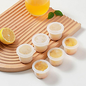 Kichvoe 6pcs Plastic Ice Bucket Ice Making Cup Reusable Shaved Ice Molds Ice Bowl Containers Mold Snow Cone Machine Refillable Making Model with Lid-2.1 * 1.7Inch