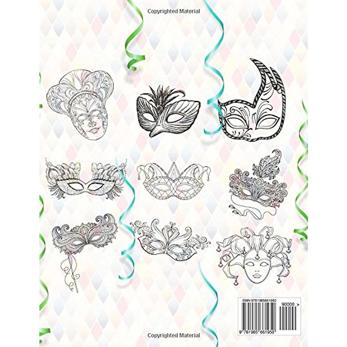 50 Masks - Coloring Book For Kids: Venice Carnival, Mardi Gras, Purim Party Masks to Color!