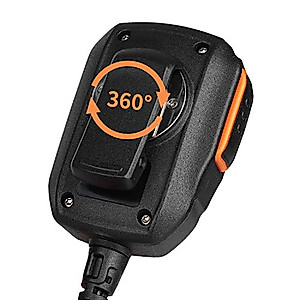 Radioddity RS22 Remote Speaker Mic with Clear Sound, Compatible with Baofeng UV-5R UV-5RX3 BF-888S BF-F8HP H-777 Radioddity GM-30 GA-2S GA-510 TYT Kenwood Two Way Radio Walkie Talkie (Single PTT)