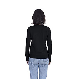Cashmeren Women’s Basic V-Neck Sweater 100% Pure Cashmere Long Sleeve Classic Pullover (Black, XX-Large)