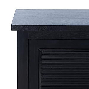 SAFAVIEH Home Collection Ryder Black 2-Door 1-Shelf Entertainment Stand up to 55" Flatscreen TV Media Unit