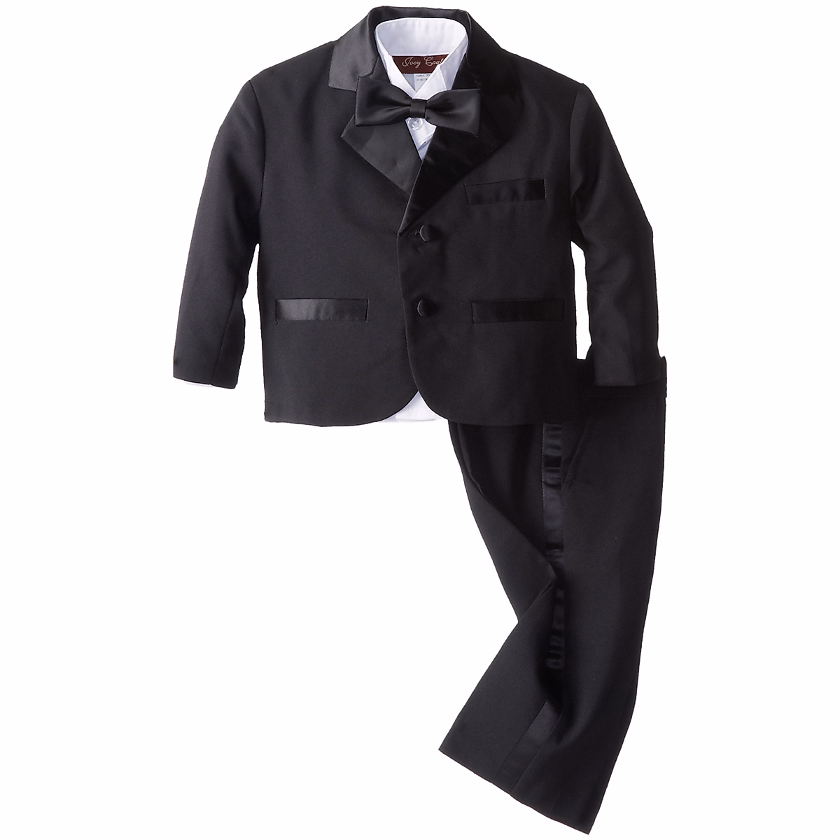 Joey Couture Baby Boys' Tuxedo Suit No Tail, Black, 18 Months/Large