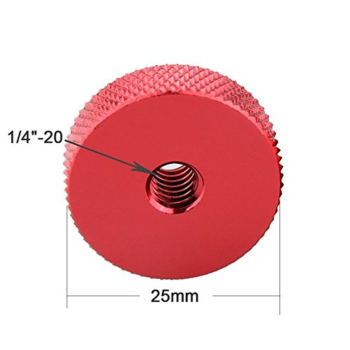 CAMVATE 1/4"-20 Female Thumb Wheel Lock Nut Adapter(2 Pieces) - 1490