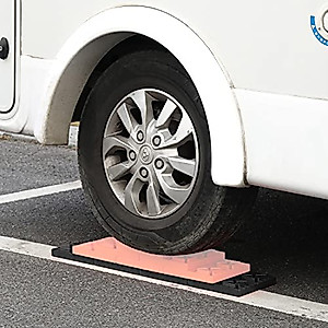 Homeon Wheels RV Leveling Block Flex Pads,Rubber RV Mat Apply to Uneven sufaces for Leveling Blocks & stabilizer,Black(8.5” x 8.5”)