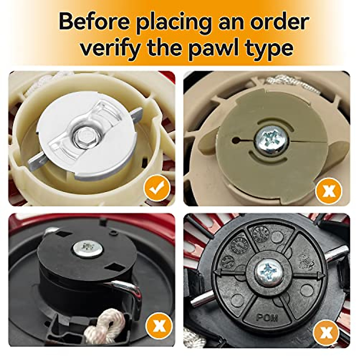 SOFO Pull Starter Assembly for 212 Predator Engine - for Honda GX160 GX200 5.5 6.5HP Champion Generator Coleman Ct200u Parts Pull Cord Replacement 3000 3500w Predator 212 Recoil212cc Go Kart (Red)