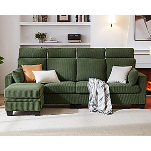 CHIC HOUSE Sofa Headrest Module for Kaleido Sectional Sofa, High Back Support for The Neck and Head, 2-Piece Set with Corduroy, Durable Metal Frame