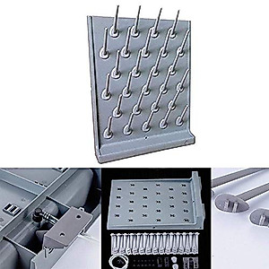 YTFLOT Drying Rack 27 Pegs Lab Supply Pegboard Bench-top/Wall-Mount Laboratory Glassware 27 Detachable PegsLab Drying Draining Rack Cleaning Equipment Grey