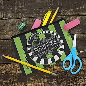 Beetlejuice Beetle Worm Pencil Pen Organizer Zipper Pouch Case