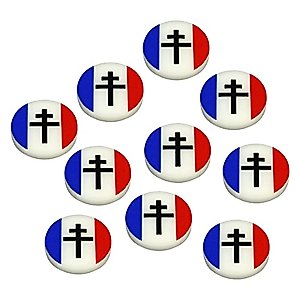 LITKO World War Two Miniature Wargames National Faction Token Game Pieces Compatible with Bolt Action (10) (Free France)