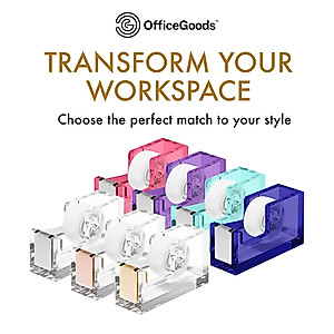 Acrylic & Gold Tape Dispenser by OfficeGoods - A Classic Design to Brighten Up Your Desk and Office