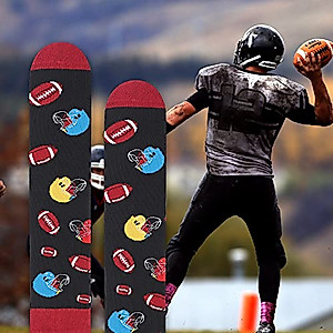 Funny Football Socks for Men Women Teens Boys - DO NOT DISTURB,I'M WATCHING FOOTBALL Novelty Fun Crew Socks-Funky Cotton Crazy Socks with Sayings-Valentines Day Funny Gifts Silly Stocking Stuffers