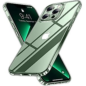 JUSTCOOL Crystal Clear Designed for iPhone 13 Pro Case, [Not Yellowing] [Military Grade Drop Protection] Slim Thin Clear Phone Case for iPhone 13 Pro 6.1 inch (Clear)