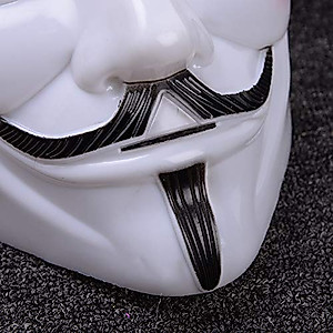 GUGELIVES Anonymous Guy Mask White