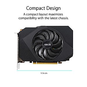 ASUS Phoenix NVIDIA GeForce GTX 1650 OC Edition Gaming Graphics Card (PCIe 3.0, 4GB GDDR6 Memory, HDMI, DisplayPort, DVI-D, Axial-tech Fan Design)