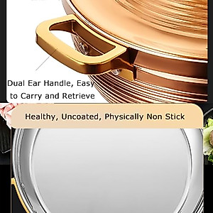 Large Moroccan Tagine Pot - Stainless Steel Tajine Casserole with Cone-Shaped Lid, Non Stick Cooking Pot with 2 Handles - Perfect for Traditional Moroccan Cooking