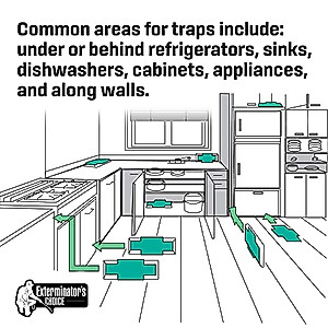 Exterminators Choice Large Red Sticky Traps | 10 Professional Quality Glue Boards | Non-Toxic Insect Bait | Easy Pest Control for Insects, Spiders, Cockroaches, and Lizards