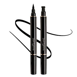Boobeen 2Pcs Black Eyeliner Stamp - Liquid Eyeliner Winged Stamp Waterproof, Cat Eye Liner Stamp Wingliner for Different Eye Shapes