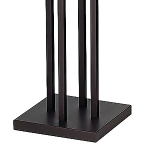 CAUME Light Tree Rustic Torchiere Floor Lamp 72 1/2" Tall Bronze Iron 4-Light White Glass Shade Living Room Bedroom Office House Home