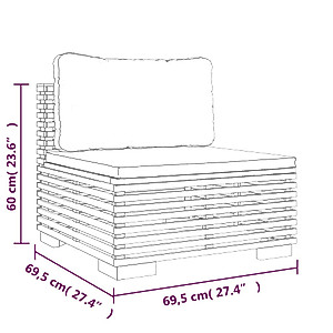 WEHUOSIF 6 Piece Patio Lounge Set with Cushions,Garden Lounge Set,Combination Sofa,Pool Sofa Set,Conversation Sofa,Party Furniture,for Homes,Offices,Living Room,Cafes,Solid Wood Teak