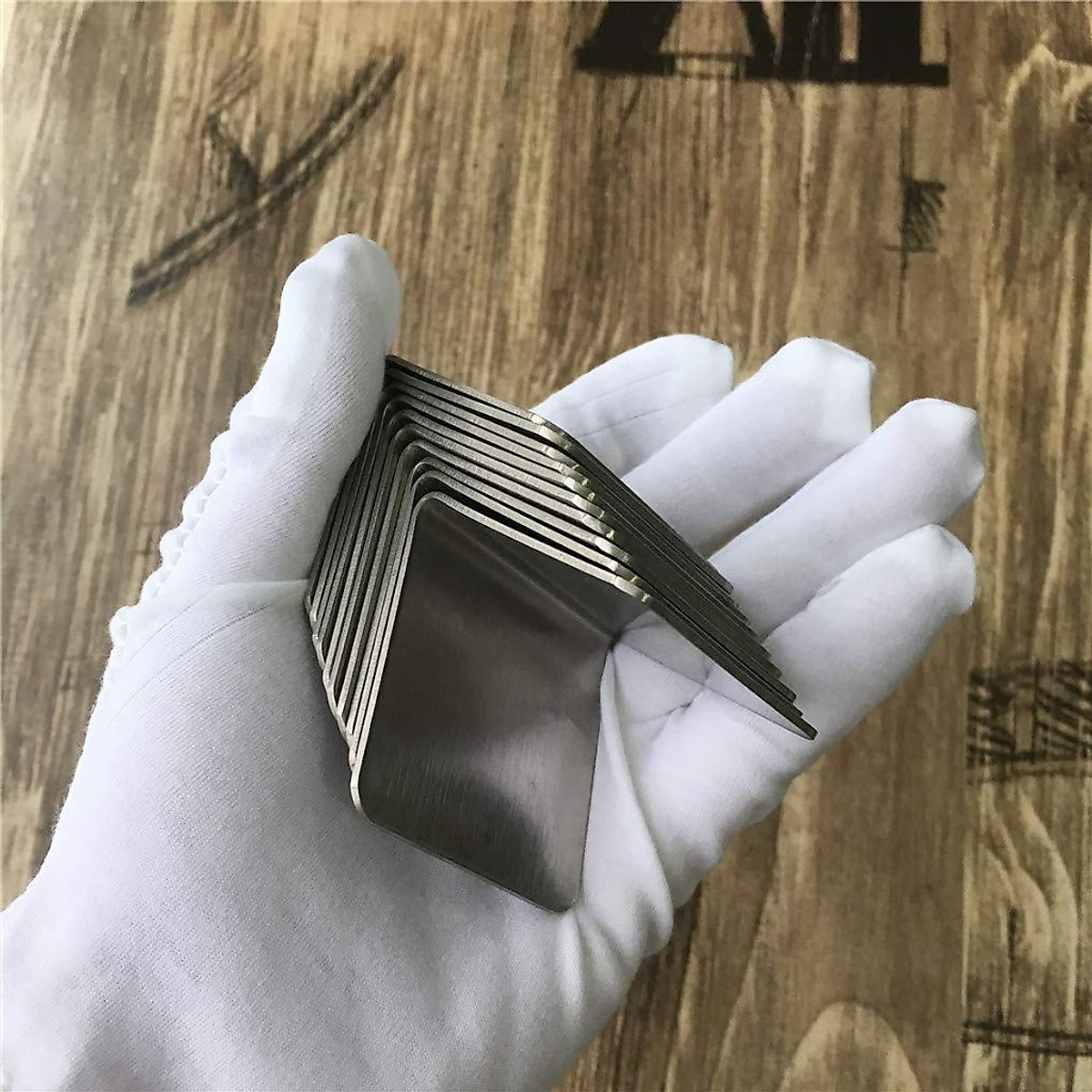 Amatolo 10 Pcs Metal Tent Style Stackable Table Numbers,Place Cards Suitable for Restaurants Cafes Bars and Personal Gatherings. (Numbered 1 Through 10)