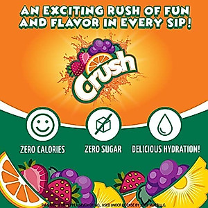 Crush, Summer Variety, Liquid Water Enhancer – New, Better Taste! (4 Bottles, Makes 96 Flavored Water Drinks) – Sugar Free, Zero Calorie