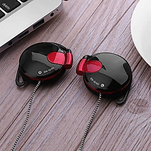 Raxinbang Headset Computer Universal Earphones with Earphones, Running Sports Music Bass Bass Earphones, 3.5mm Wired Gaming Earphones, Earmuffs Music Earphones