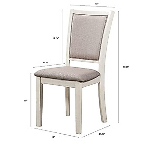 New Classic Furniture Amy 5-Piece Dining Table Set, Beige and Brown