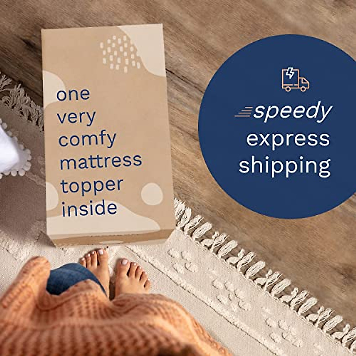 ViscoSoft 3 Inch Memory Foam Mattress Topper Queen - Select High Density Ventilated Mattress Pad - Removable Bamboo-Rayon Cover