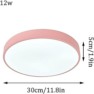 LONGDU European Brief Style LED Flush Mount Ceiling Lamp, Round Ceiling Light,Creative Personality Ceiling Light Fixture,for Bedroom Office Stairs Hotel Living Room Kitchen Hallway (Color : Gold, Si