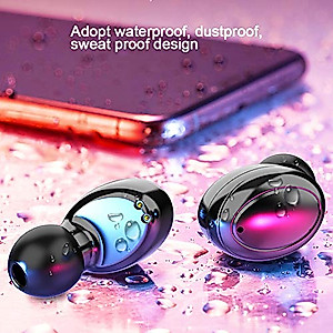 V2 Binaural Wireless Bluetooth Sports Earbud, Portable True Wireless TWS Private Mode Stereo Headphones in Ear Built in Mic Headset with Charging Box 70 Hours Standby for Running, Workout, Gym