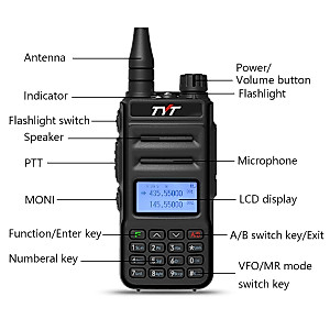 TYT TH-UV88 Ham Radio Handheld 2 Pack Two Way Radio Analog Amateur Dual Band VHF UHF Walkie Talkies for Adults Long Range, Rechargeable, 200 Channels, Scanner, LCD Display, DTMF, Support Chirp (Black)