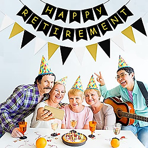 BIEUFBJI Happy Retirement Banner Retirement Theme Party Decorations Kit Retirement Party Decorations for Men Women