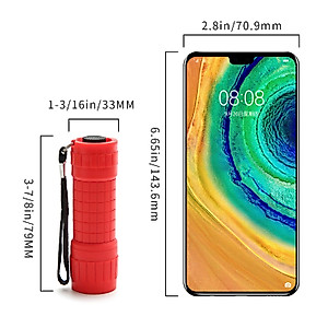 Whaply 30-Pack Small Mini Flashlight Set, 5 Colors, 9-LED Handheld Flashlight with Lanyard,90-Pack AAA Battery Included for Kids/Night Reading/Party/Camping/Emergency/Hunting(30 Pack)