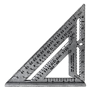 Swanson Tool Co 7 Inch Speed Square Pro with Pro Blue Book, Model S0100-A, Aluminum