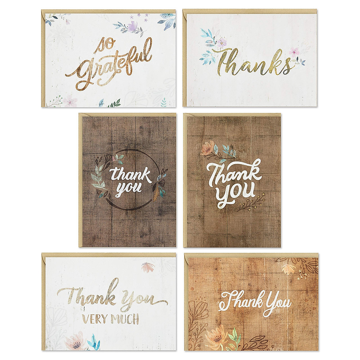 Hallmark Thank You Cards and Birthday Cards Assortment (68 Cards with Envelopes)