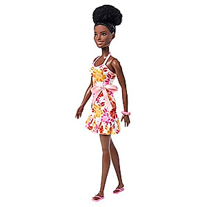Barbie Loves the Ocean Doll with Natural Black Hair, Pineapple Dress & Accessories, Doll & Clothes Made from Recycled Plastics