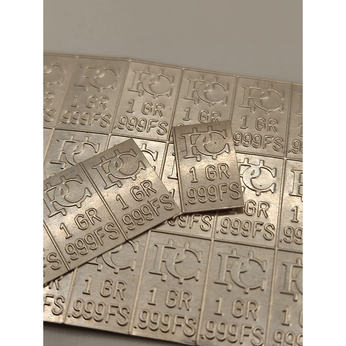 6 One Grain Pure Silver Bars .999 Fine Silver