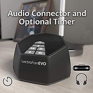 LectroFan EVO Guaranteed Non-Looping Sleep Sound Machine with 22 Unique Fan Sounds, White Noise Variations, and Ocean Sounds, with Sleep Timer