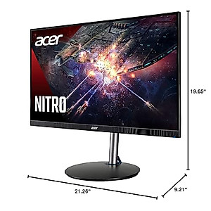 ACER XF243Y Pbmiiprx 23.8in 1920x1080 IPS Display, 16 9 Aspect Ratio, 2 x 2.0W Integrated Speakers, 250 cdm2 Brightness, 2ms Response time, 165Hz Refresh Rate