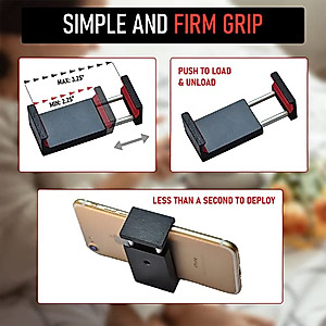 Arkscan MCM5 Tabletop Photography Videography Live Stream Zoom Meeting Classroom Table clamp Mount with ¼-20 mounting Bolt for iPhone Android Smartphone, and Nikon Sony Canon Camera & Camcorder