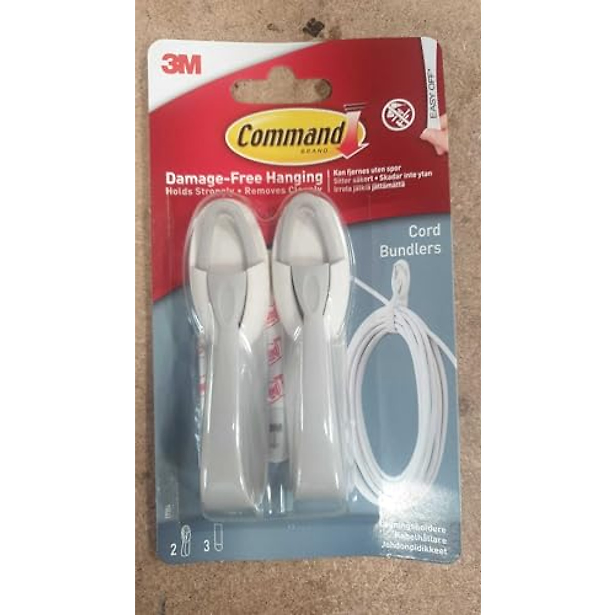 Command Cord Bundlers, White, 2-PACK