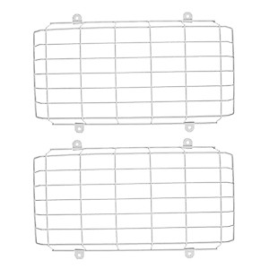 OFFSCH 2pcs School Evacuation Sign Emergency Light Wall Protective Covers Emergency Signal Damage Stopper LED Exit Sign Light Covers Guard Exit Sign Wall Covers Exit Wire Guard White Iron