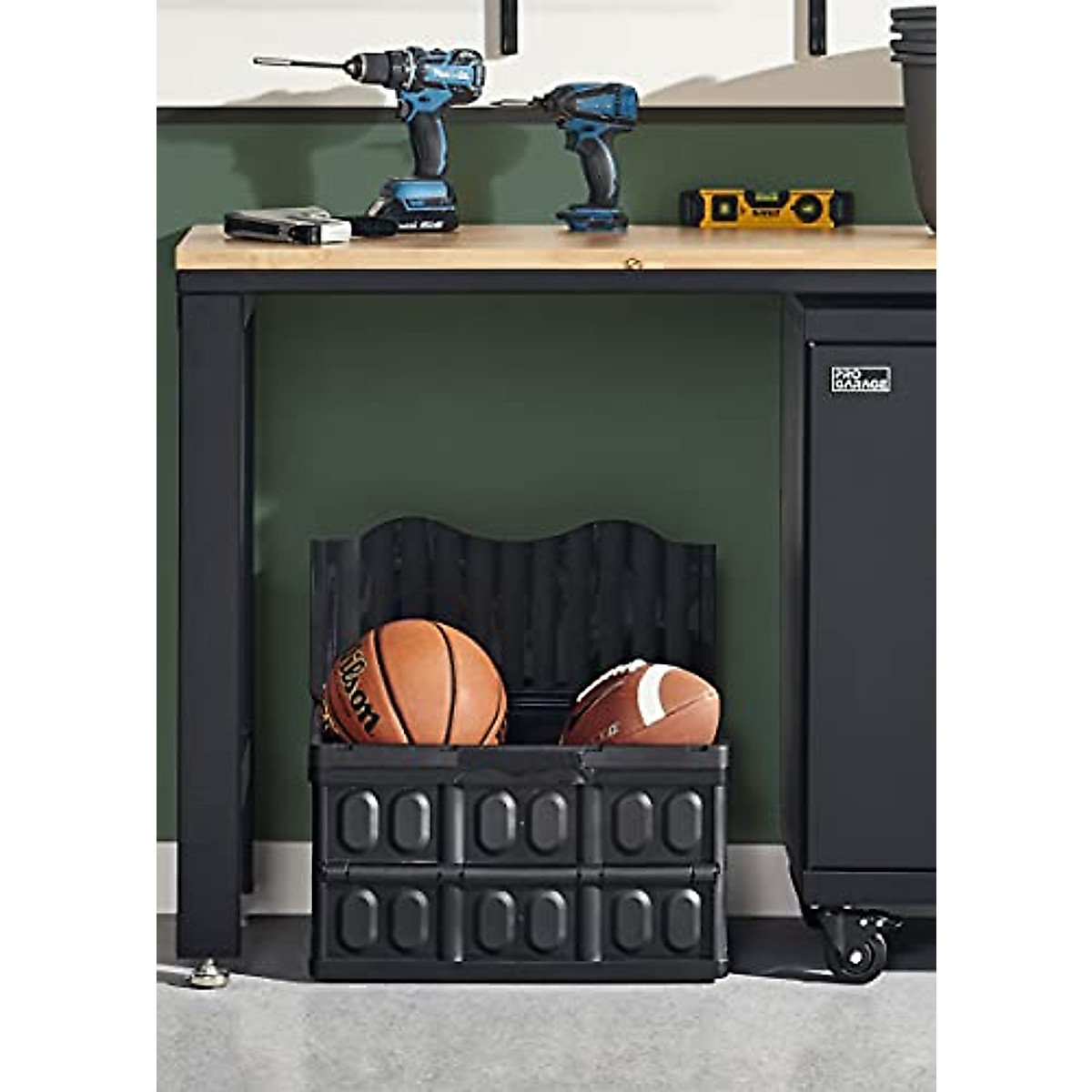 ClosetMaid ProGarage 12 Quart Utility Storage Tote Container, Black