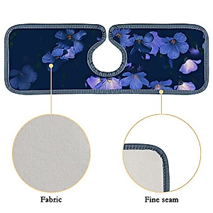 Absorbent Kitchen Faucet Mats 3 Pieces Moonlight Flowers Faucet Sink Splash Guard Bathroom Counter and RV,Faucet Counter Sink Water Stains Preventer