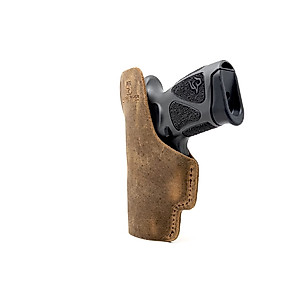 Inside The Waistband Leather Holster - Made in USA Designed for Comfort - Water Buffalo Leather- Great for Concealed Carry (Springfield Armory Hellcat)
