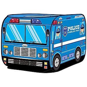 Kiddie Play Pop Up Police Car Tent | Kids Play Tent for Boys & Girls Indoor Outdoor Toy