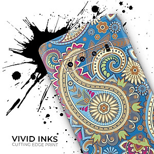 DesignSkinz Subtle Blue & Yellow Paisley Pattern Protective Vinyl Decal Wrap Skin Cover Compatible with The Samsung Galaxy S20 (Screen Trim & Back Glass Skin)