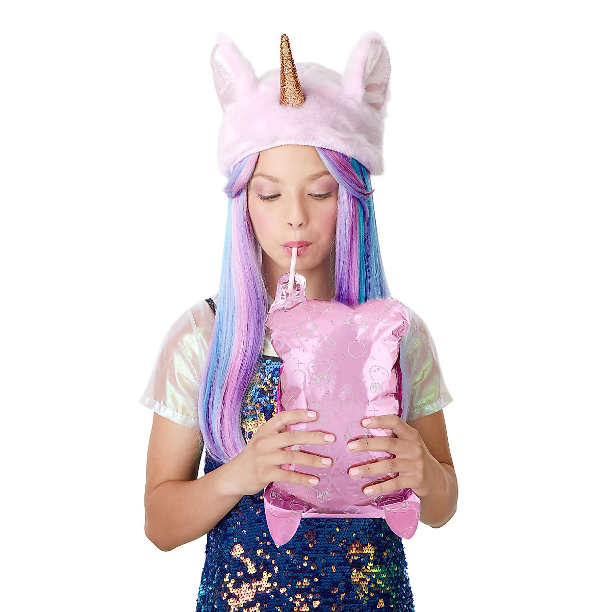 MGA Entertainment Na! Na! Na! Surprise 2-in-1 Fashion Doll & Plush Pom with Confetti Balloon Unboxing, Multicolor (Styles May Vary)