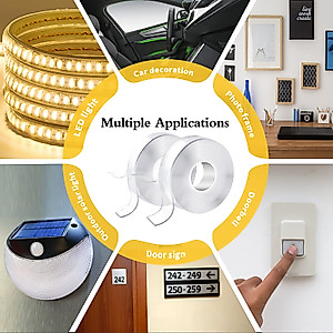 KUSUFEFI 2Pcs Plastic Scraper Tools and 2 Rolls Double Sided Tapes Bundle